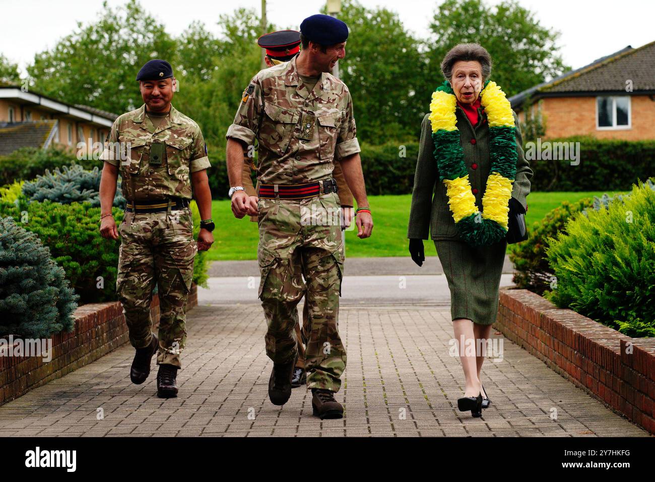 The Princess Royal, Colonel-in-Chief of the Royal Logistic Corps, walks ...