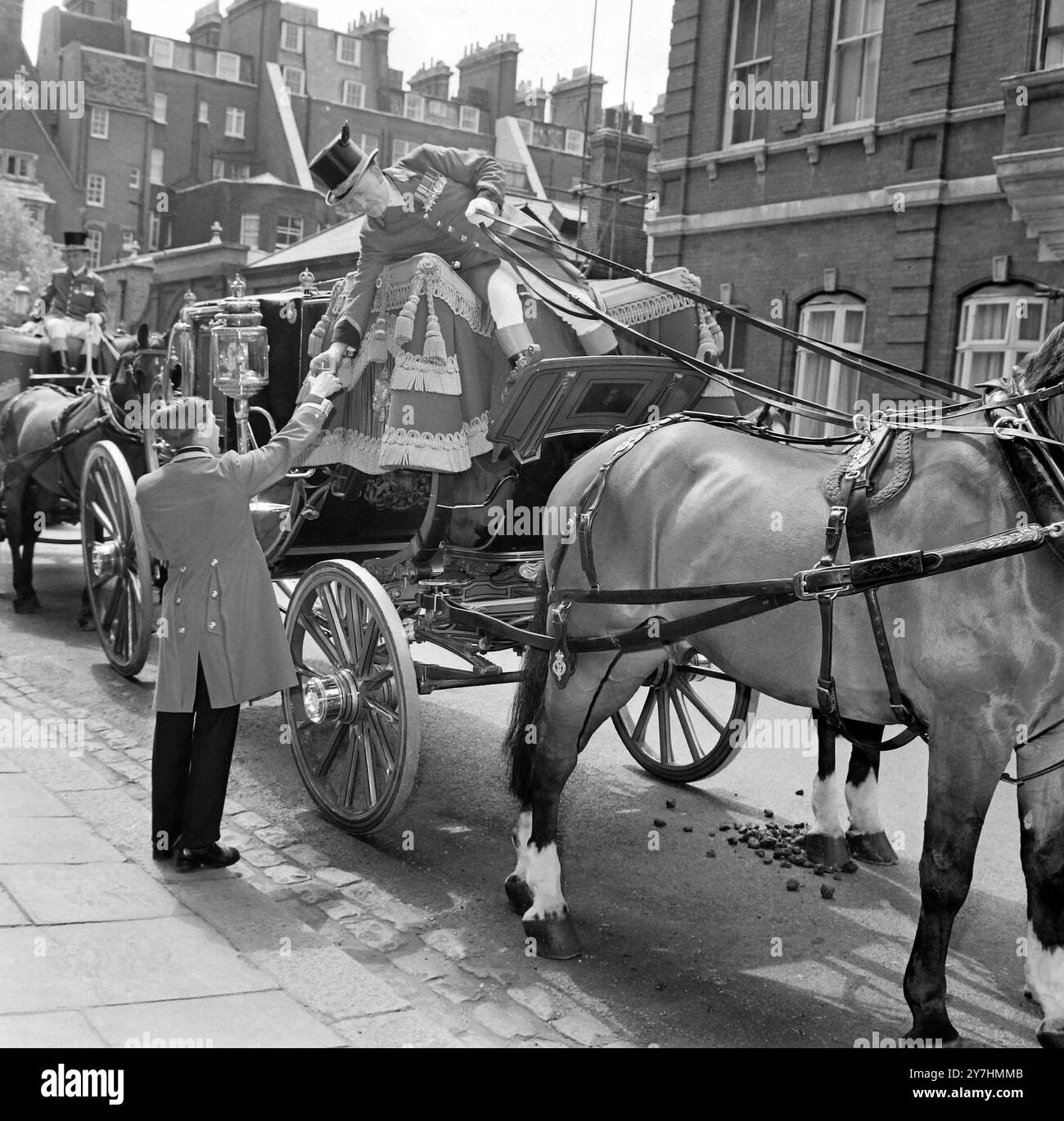 DANISH AMBASSADOR DIPLOMATIC COACH IN LONDON ; 20 MAY 1964 Stock Photo ...