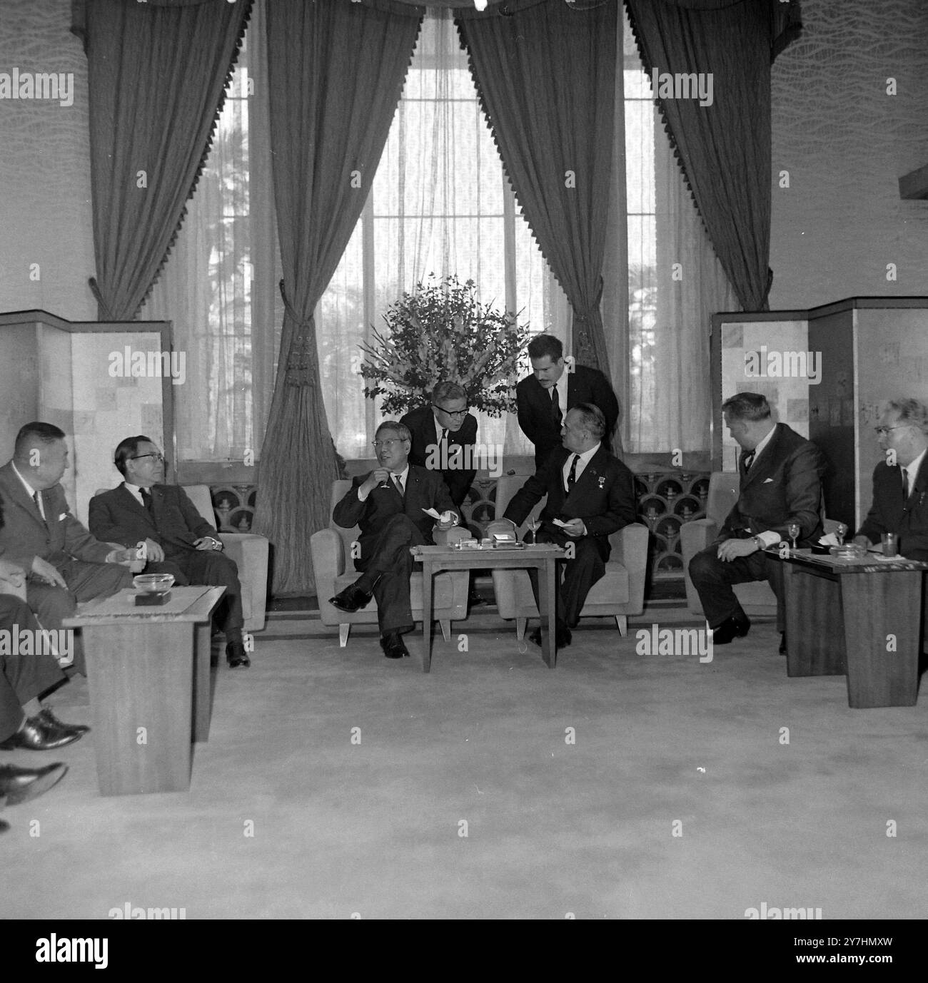 THE FIRST SOVIET DEPUTY PREMIER ANASTAS MIKOYAN IN TOKYO, JAPAN WITH ...