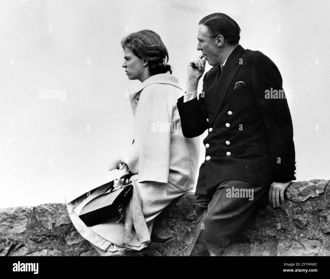 JOHN AMBLER WITH FIANCEE PRINCESS MARGARETHA OF SWEDEN IN COPENHAGEN ...