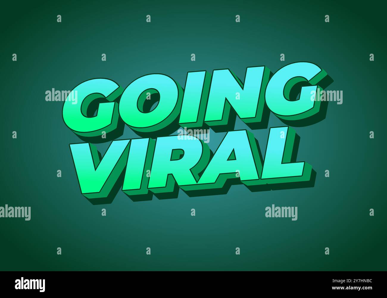 Going viral. Text effect design in 3D style with modern colors Stock ...