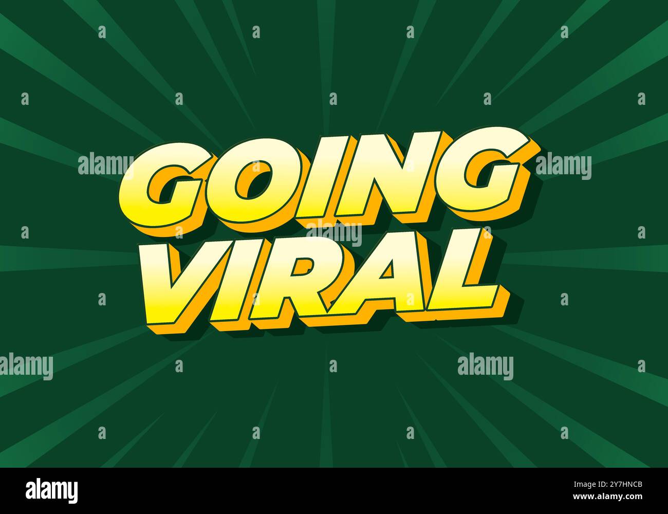 Going viral. Text effect design in 3D style with modern colors Stock ...