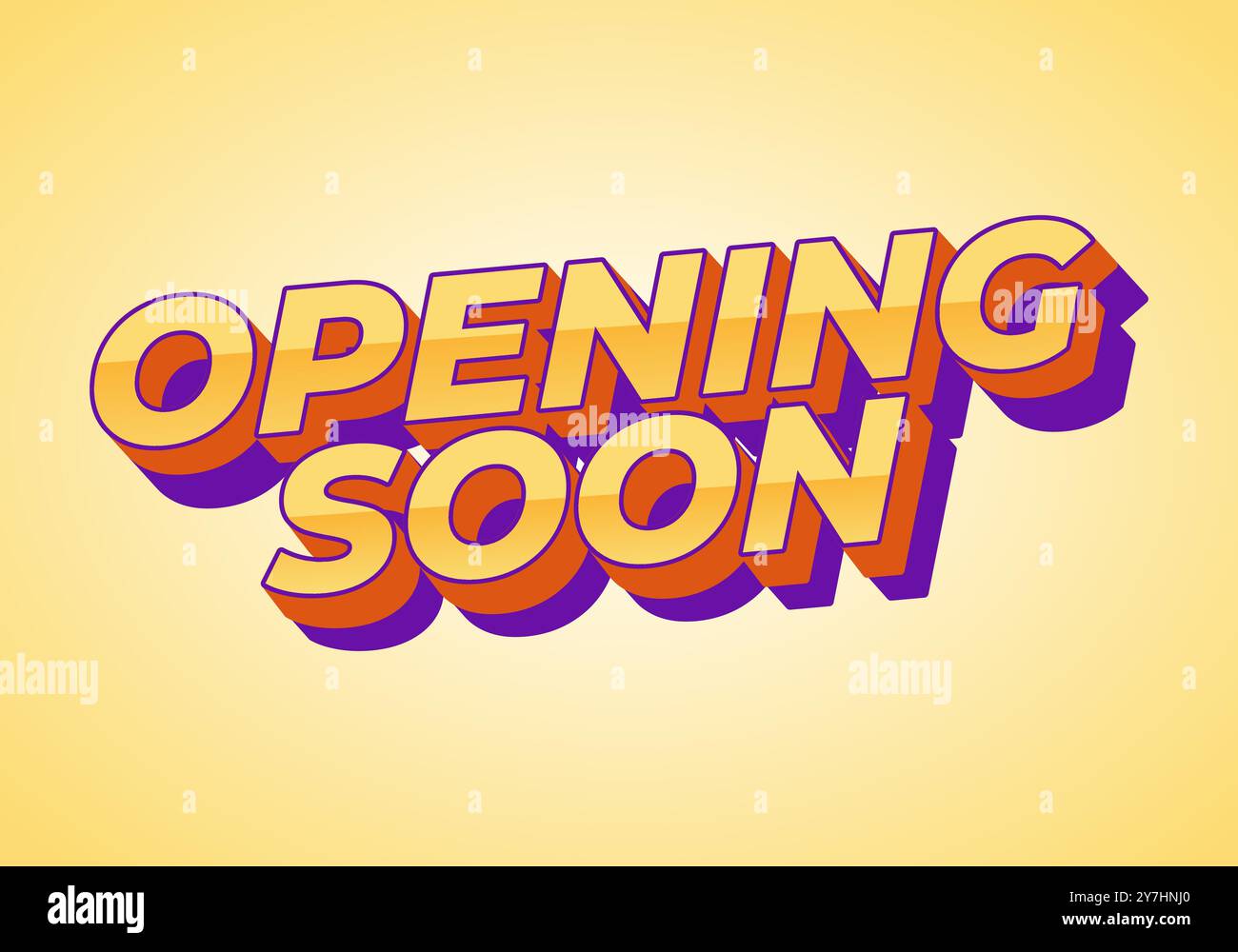 Opening soon. Text effect design in 3D style with good colors Stock ...