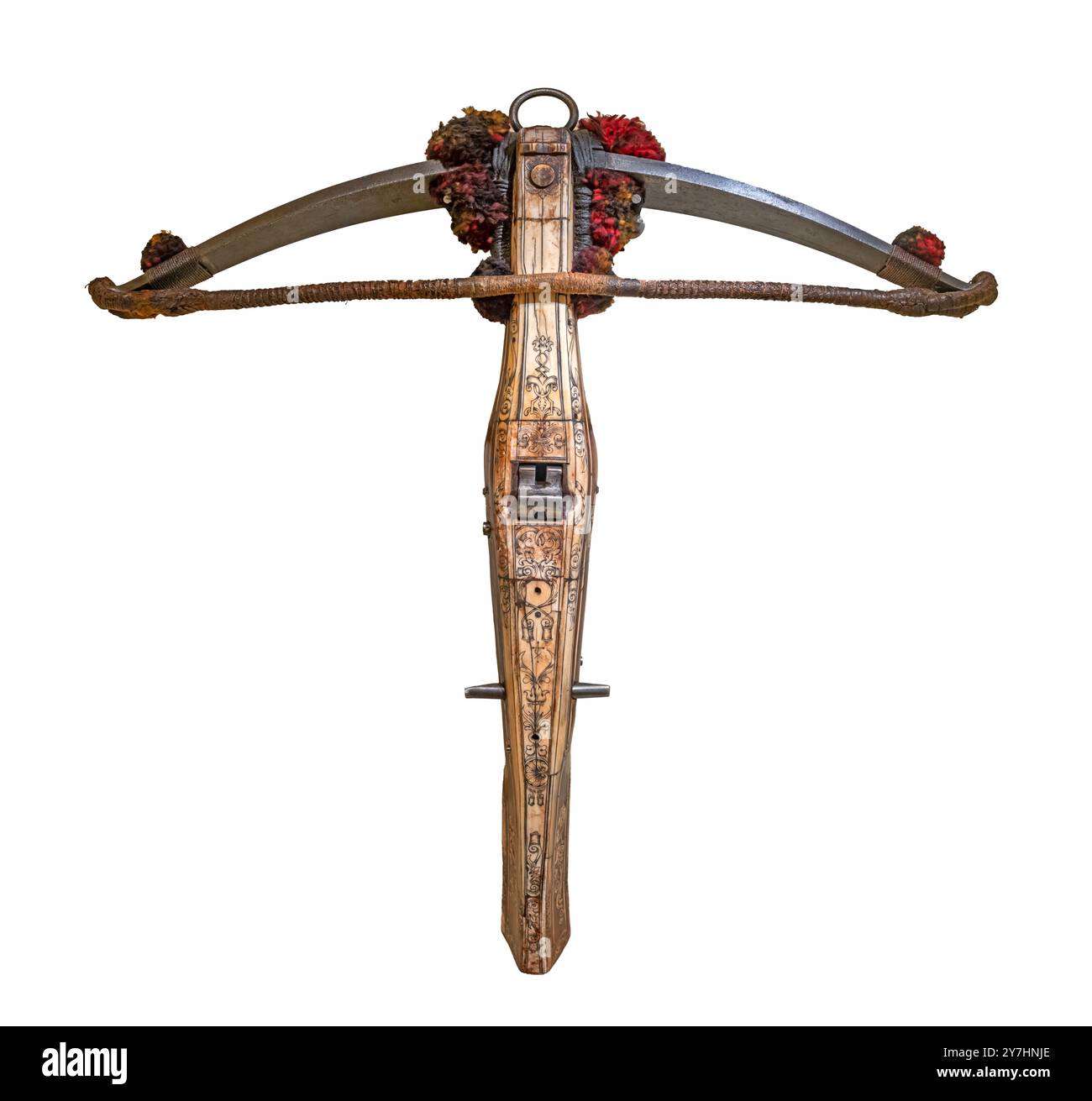 Hunting Crossbow, 16th century, isolated on a white background Stock ...
