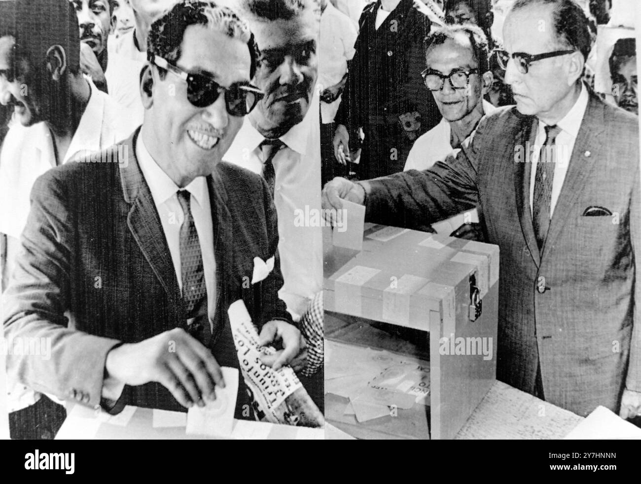 PRESIDENTIAL CANDIDATES VOTE IN PANAMA CITY - ANULFO ARIAS AND ROBERTO ...