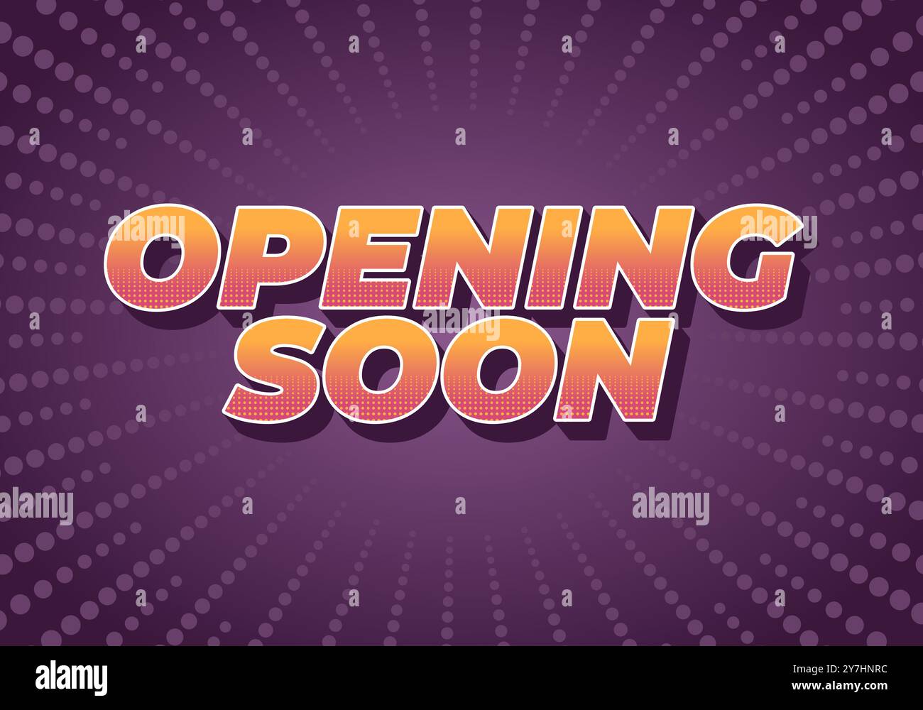Opening soon. Text effect design in 3D style with good colors Stock ...
