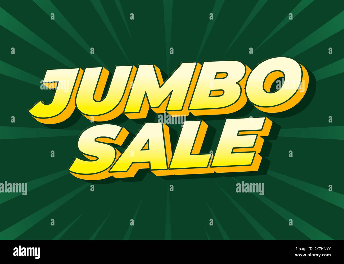 Jumbo sale. Text effect design in modern colors with 3D style Stock ...