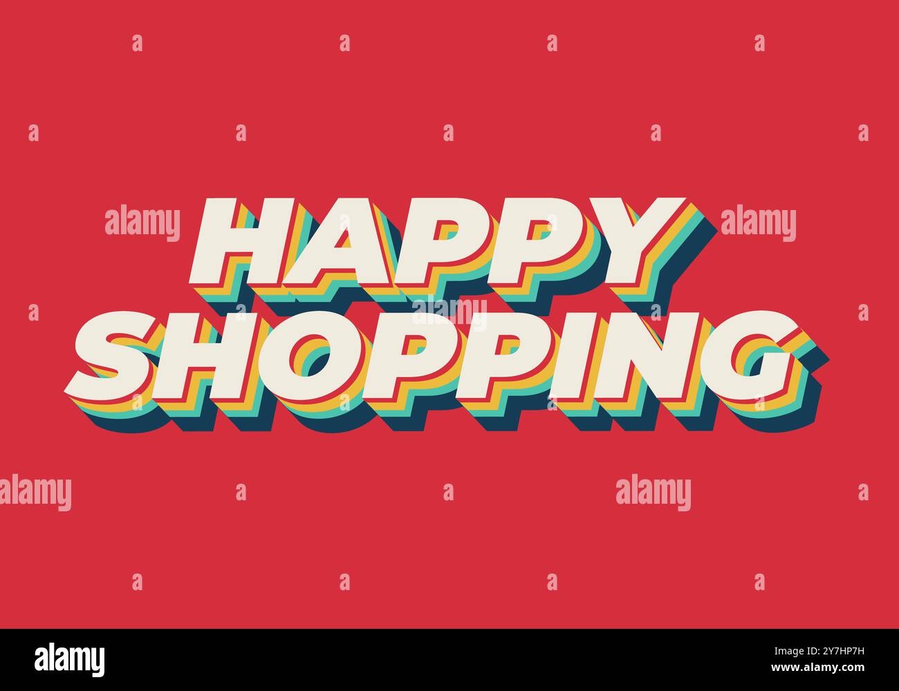 Happy shopping. Text effect design with 3D style and modern colors ...