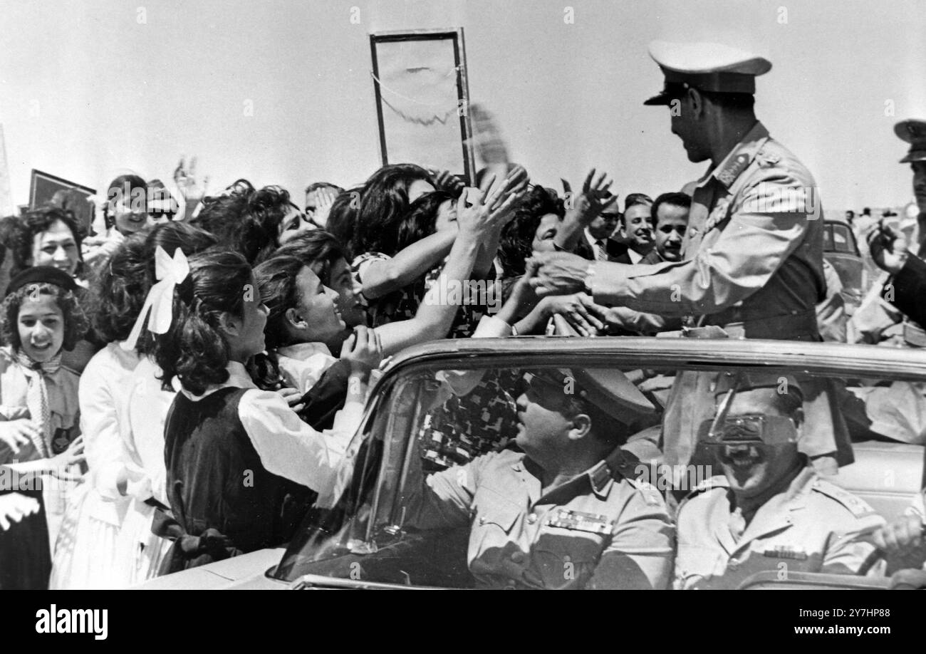 FIELD MARSHAL ABDUL HAKIM AMER IN BAGHDAD, IRAQ ; 6 MAY 1964 Stock ...