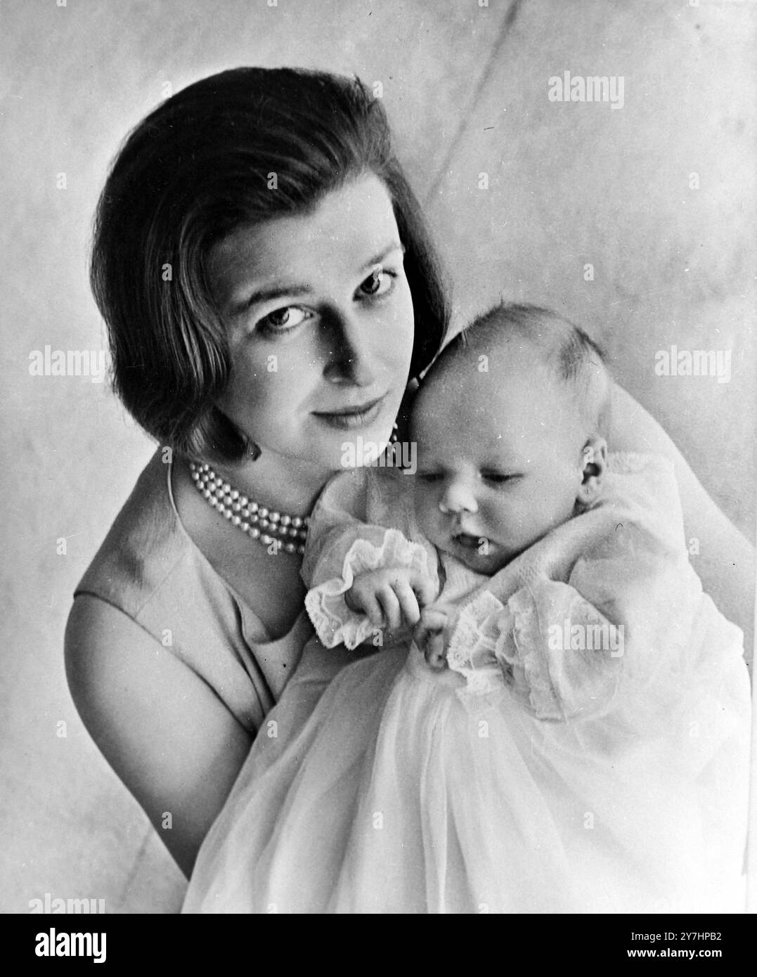 PRINCESS ALEXANDRA - WIFE OF ANGUS OGILVY WITH NEW BORN SON JAMES ...