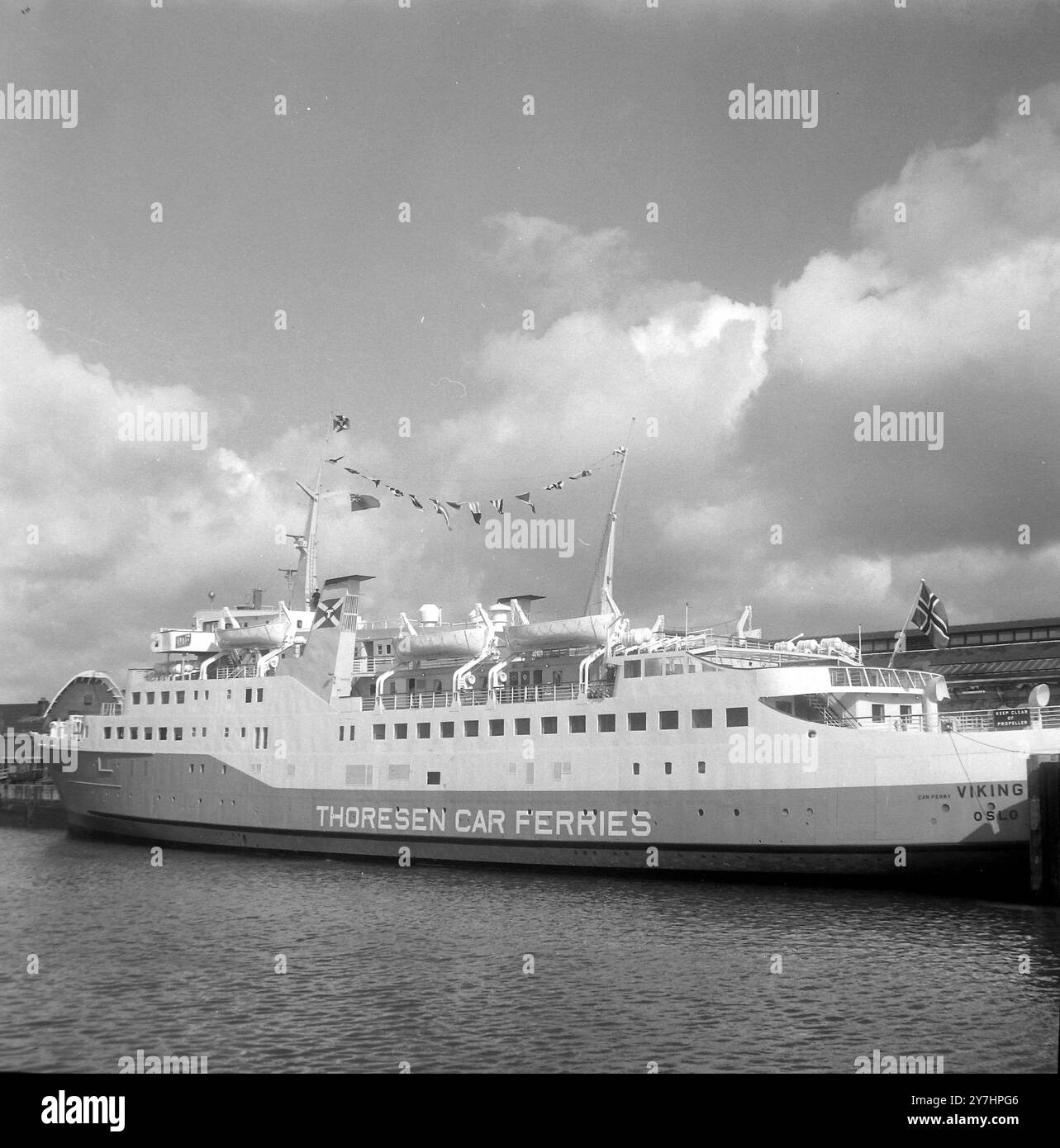 SHIP FERRY NORWEGIAN BUILT VIKING I BY OTTO THORESEN SHIPPING COMPANY ...