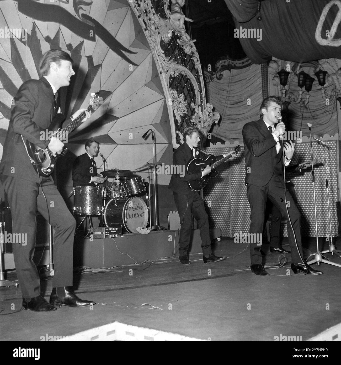 MUSIC NATIONAL BEAT GROUP CONTEST THE ROCKING VULCANS IN LONDON ; 5 MAY ...