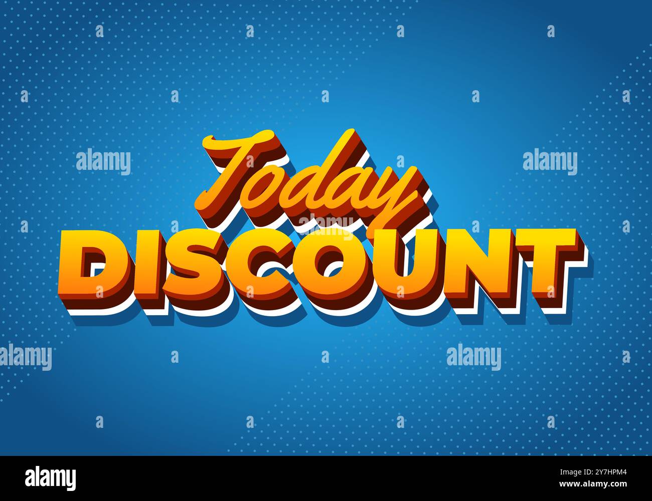 Today discount. Text effect design in 3D style with modern colors Stock ...