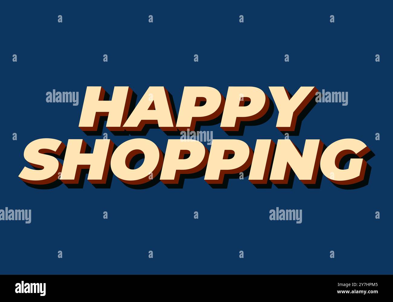 Happy shopping. Text effect design with 3D style and modern colors ...