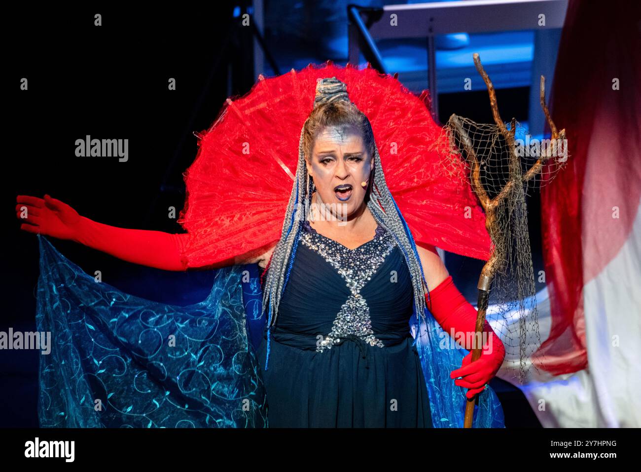 HAVSANDAR, ÅLAND, 2024: Annica Cleo plays Havsfrun Rana (The Mermaid ...