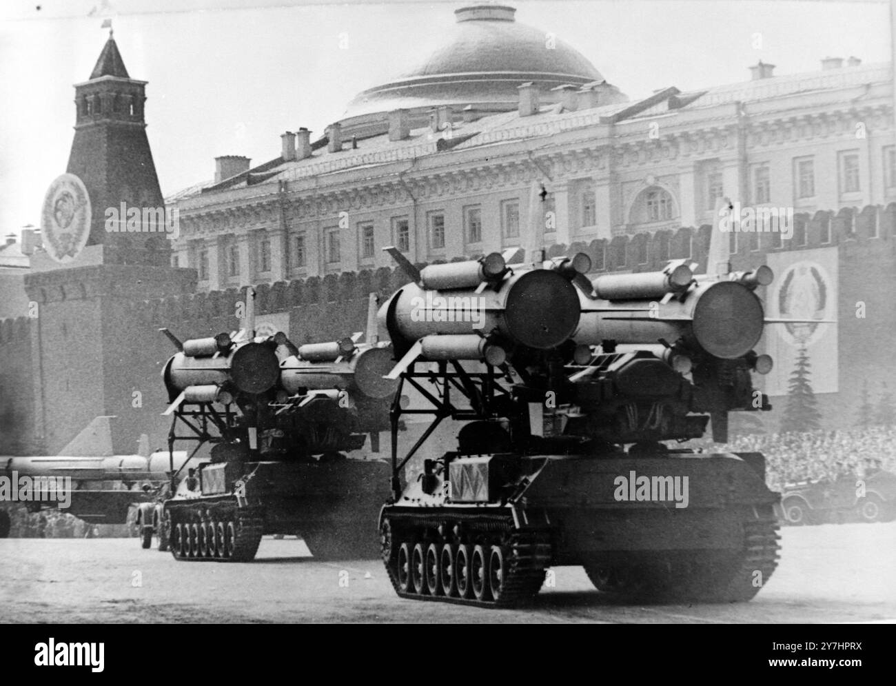 MAY DAY IN MOSCOW MILITARY PARADE WITH ROCKETS ; 4 MAY 1964 Stock Photo ...
