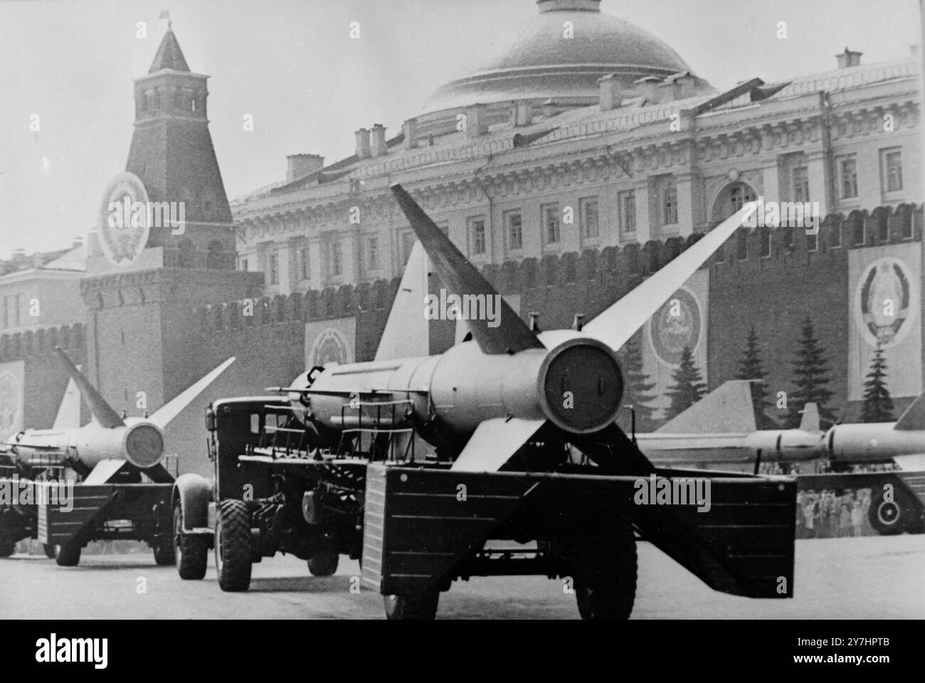 MAY DAY IN MOSCOW MILITARY PARADE WITH ROCKETS ; 4 MAY 1964 Stock Photo ...