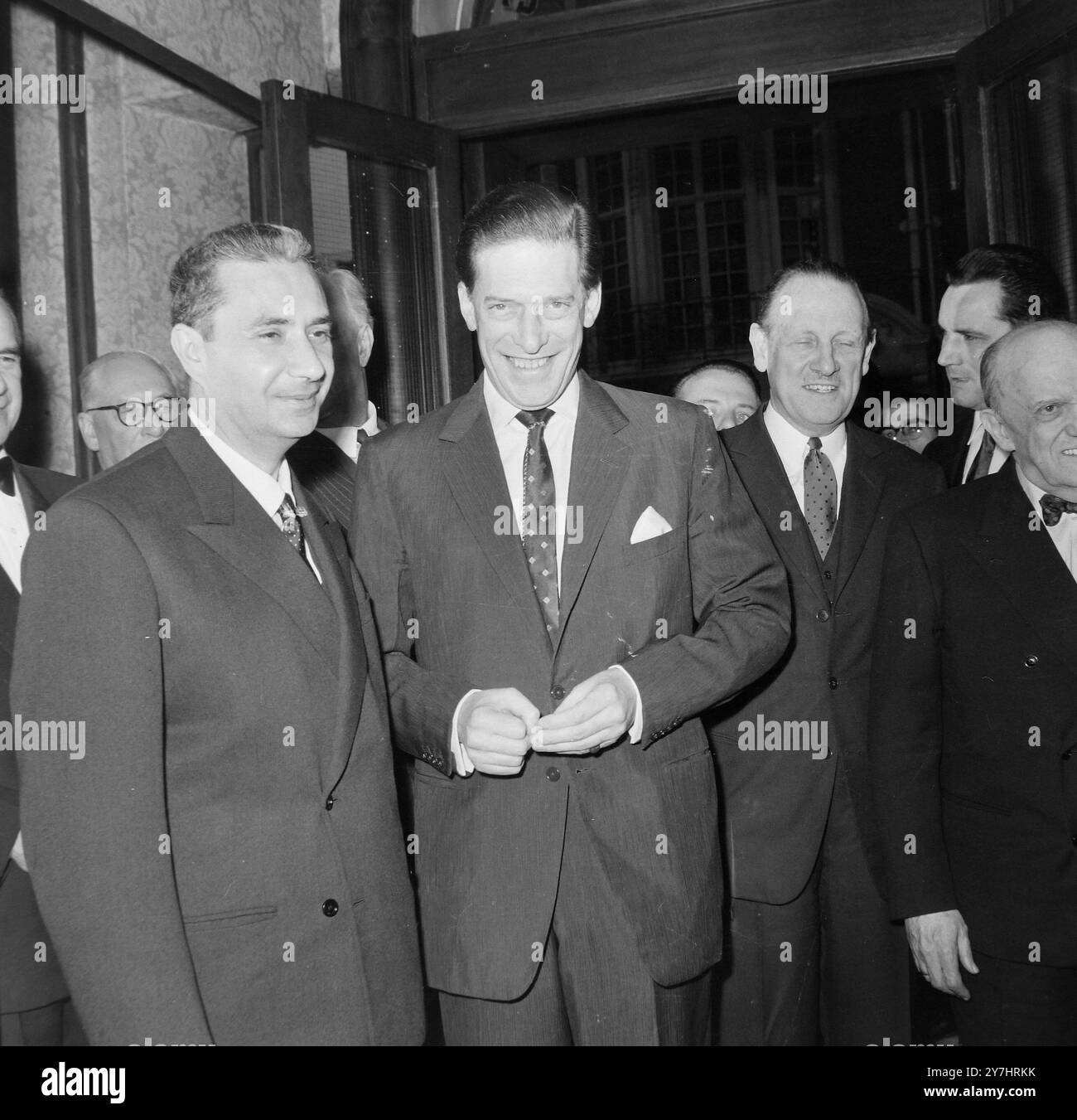 ITALIAN PREMIER ALDO MORO WITH EARL OF HAREWOOD IN LONDON ; 27 APRIL ...