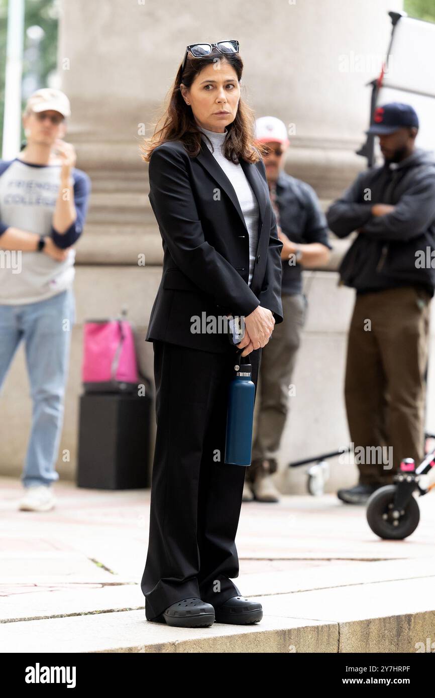 On Location with Law and Order Featuring: Maura Tierney Where: New York ...