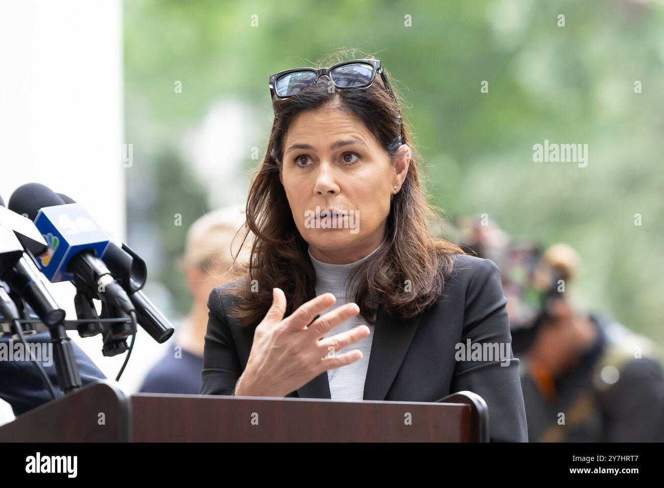 On Location with Law and Order Featuring: Maura Tierney Where: New York ...