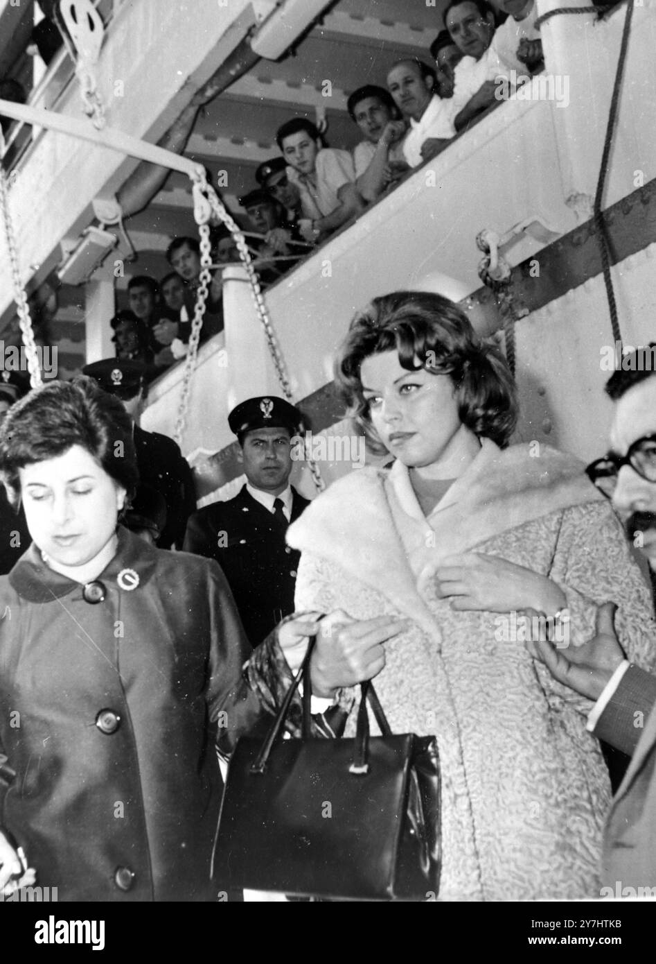 GABRIELLE BEBAWI WITH HUSBAND YOUSSEF IN NAPLES / ; 21 APRIL 1964 Stock ...