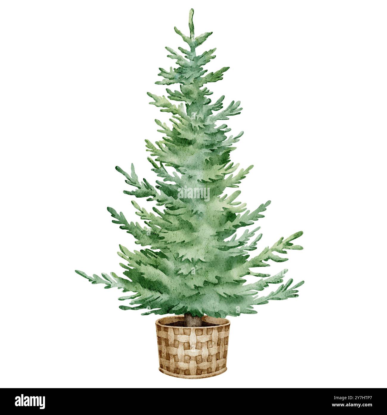 Xmas tree drawing Cut Out Stock Images & Pictures - Alamy