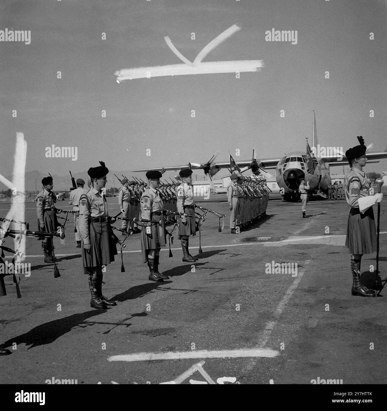 ARMY PIPE BAND FROM IRISH 40TH BATTALION ON PARADE IN NICOSIA, CYPRUS ...