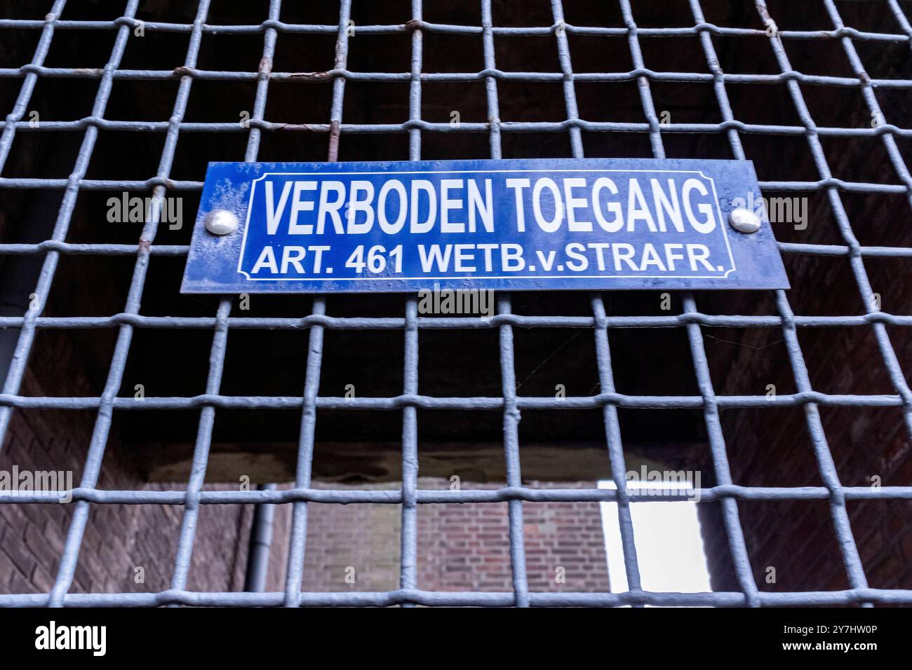 Entry Prohibited Heijplaat, Netherlands. Sign prohibiting your entry to ...