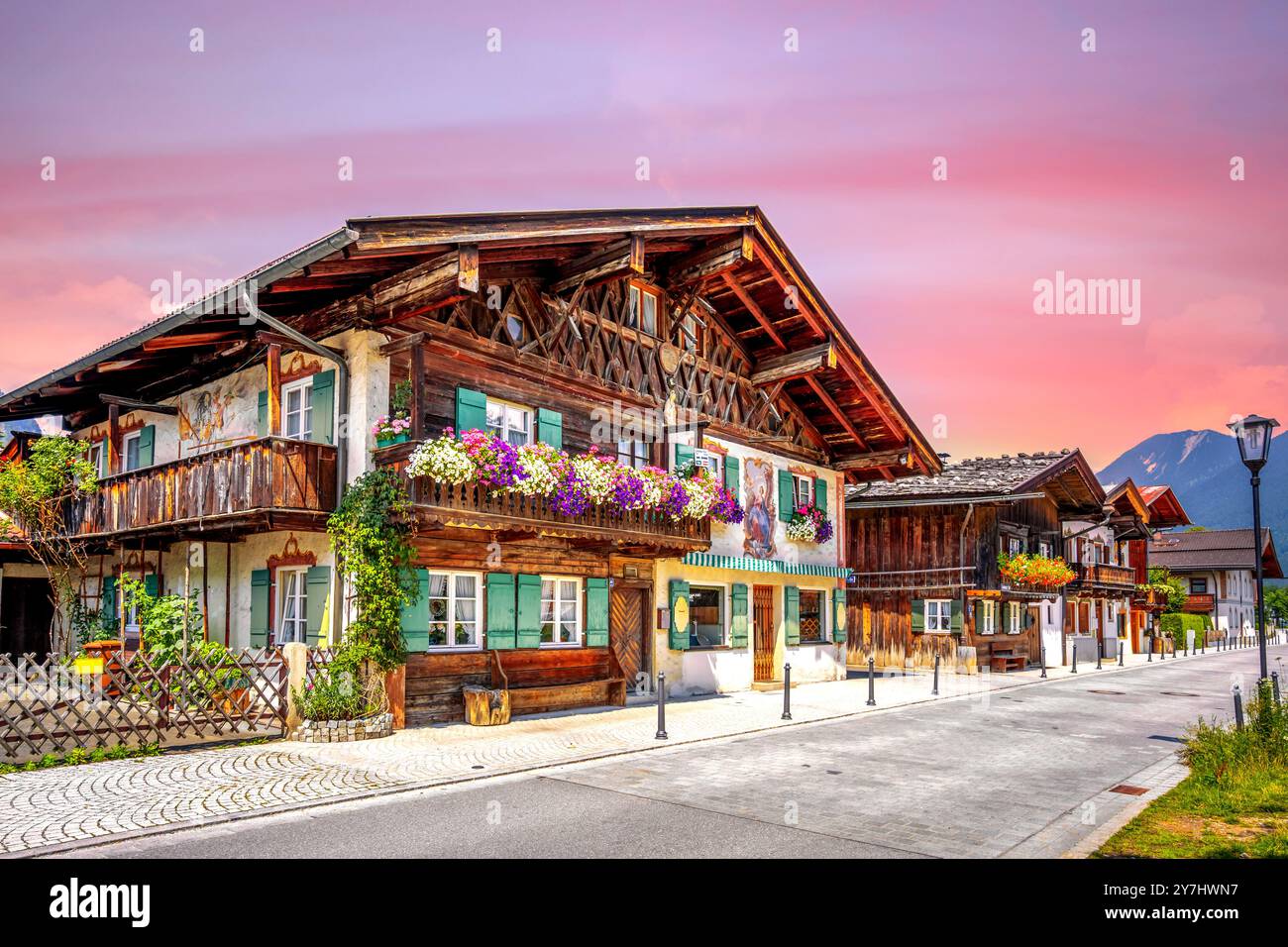 Old city of Garmisch Partenkirchen, Germany Stock Photo - Alamy