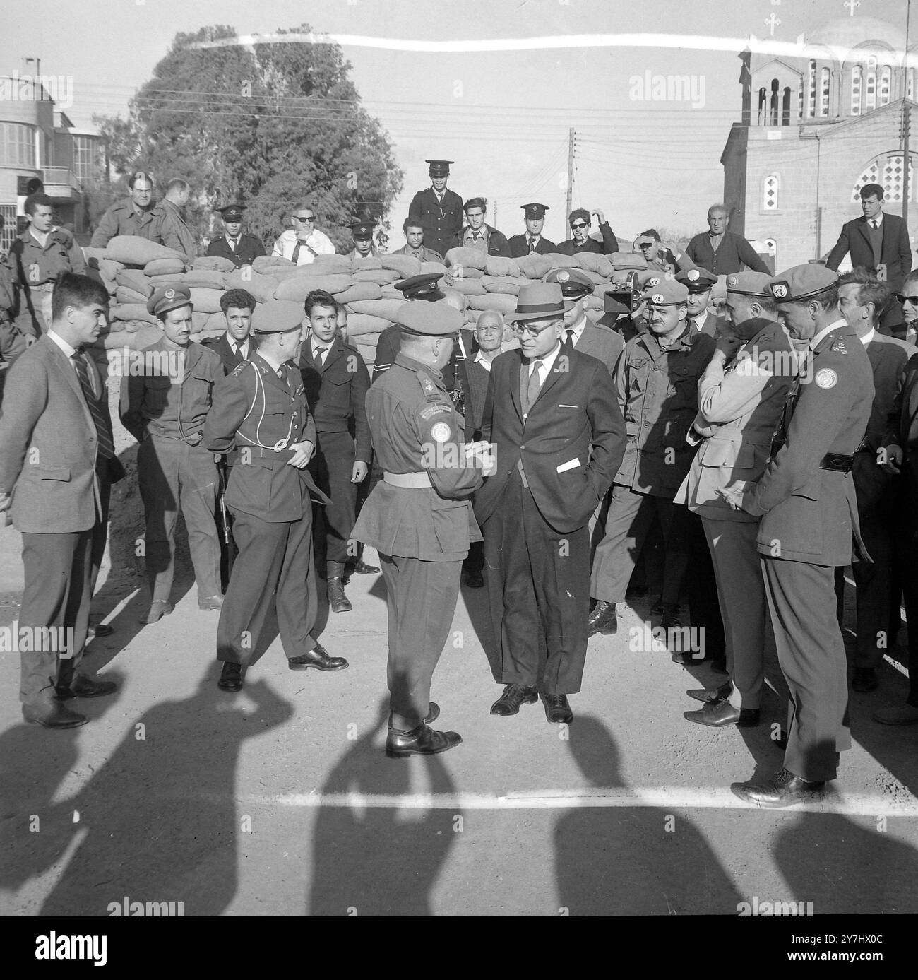 ARMY GENERAL PREM SING GYANI TALKS TO CANADIAN TROOPS WITH RALPH BUNCHE ...
