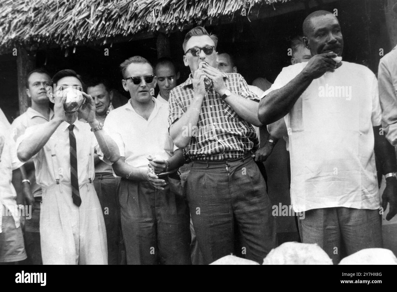 PRESIDENT ABEID KARUME AT BUILDING PROJECT IN ZANZIBAR / ; 10 APRIL ...
