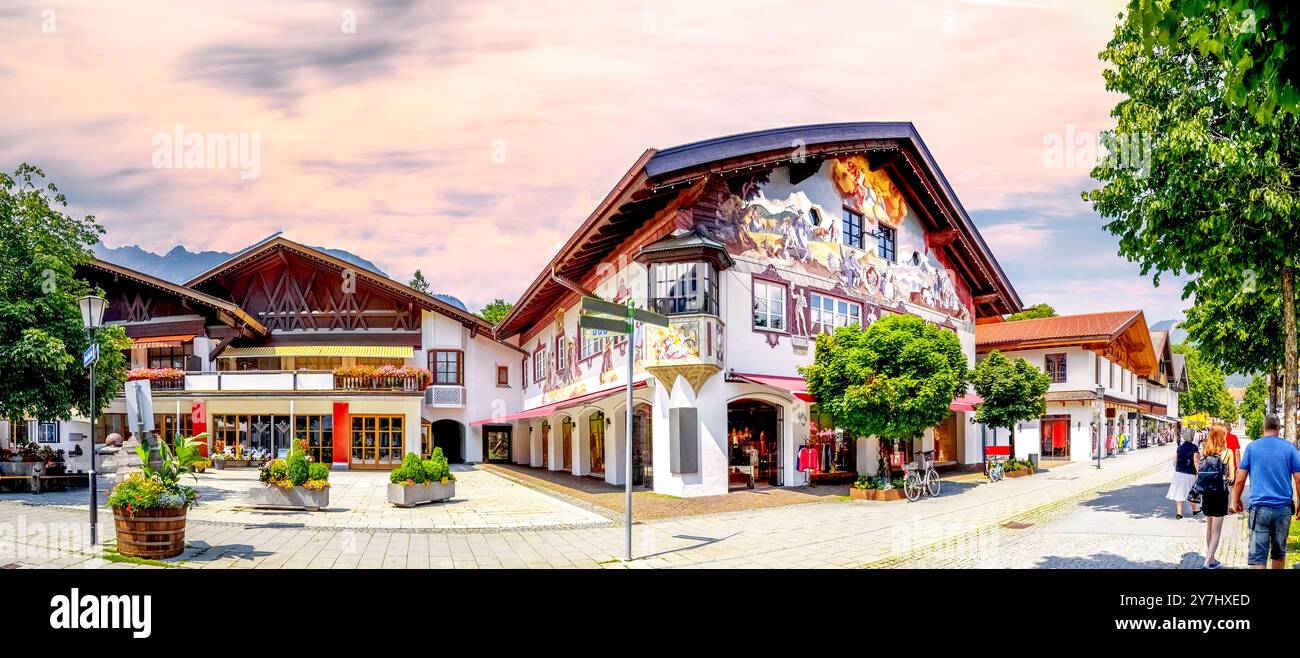 Old city of Garmisch Partenkirchen, Germany Stock Photo - Alamy