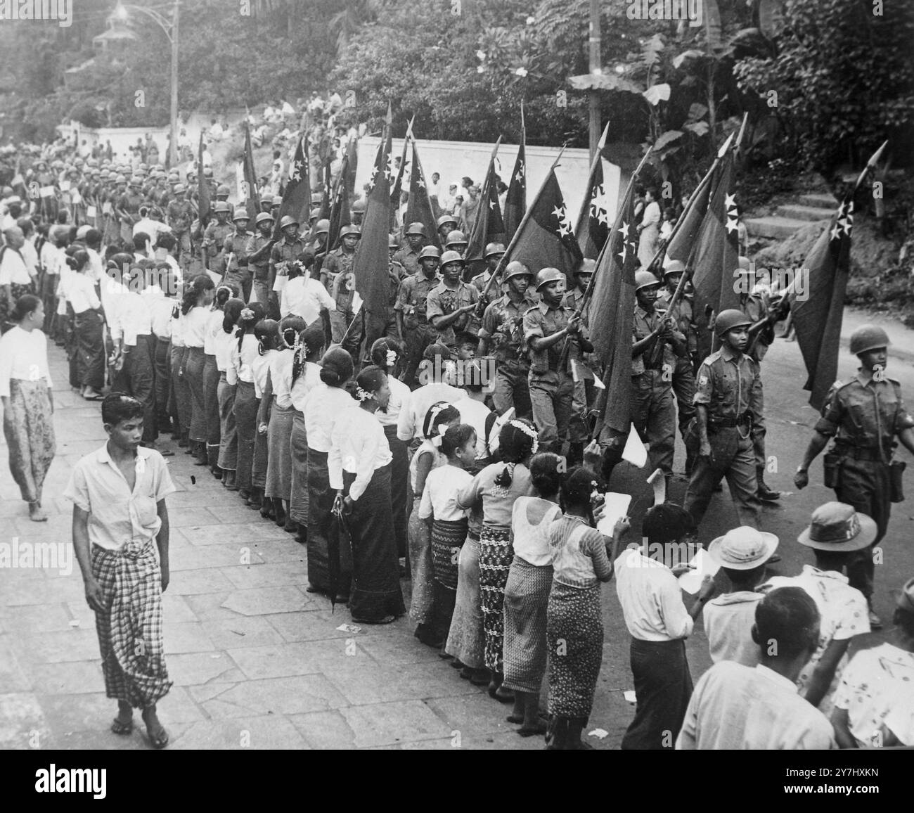 BURMESE STUDENTS CELEBRATING LIBERATION IN RANGOON / ; 7 APRIL 1964 ...