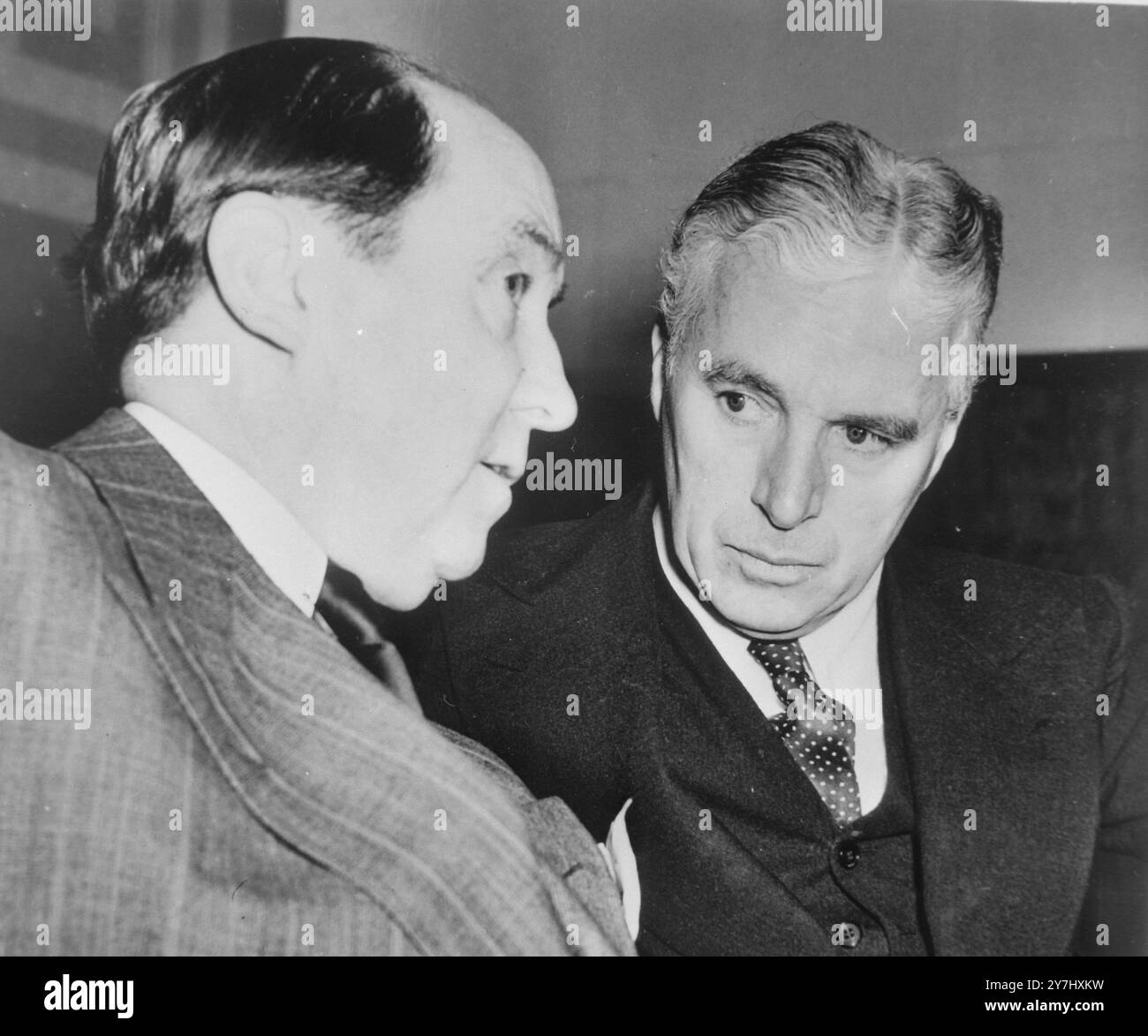 CHARLIE CHAPLIN WITH JERRY GEISLER IN LOS ANGELES IN 1944 / ; 7 APRIL ...