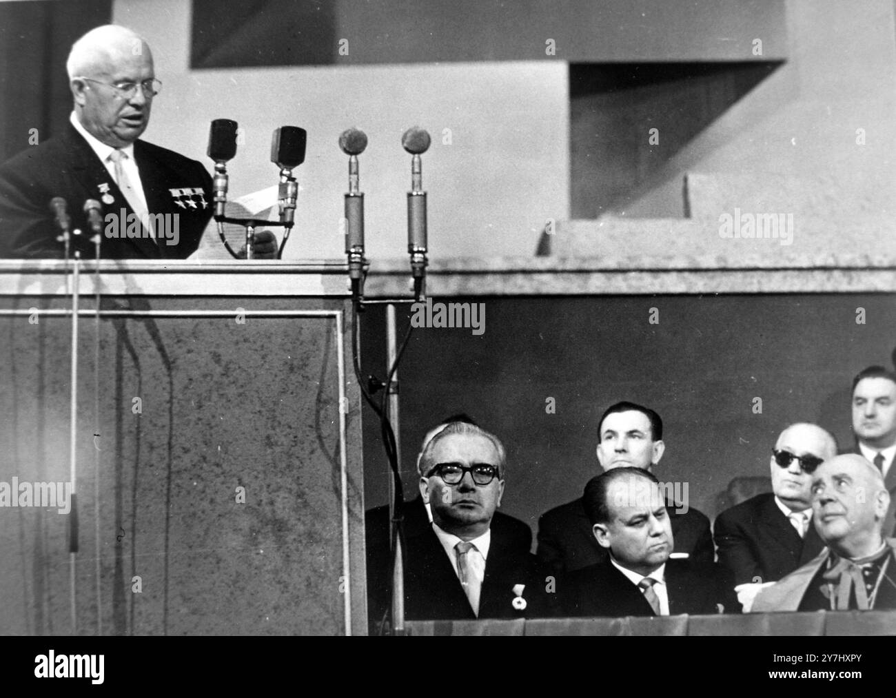 SOVIET PRIME MINISTER NIKITA KHRUSHCHEV GALA EVENING OPERA IN BUDAPEST ...