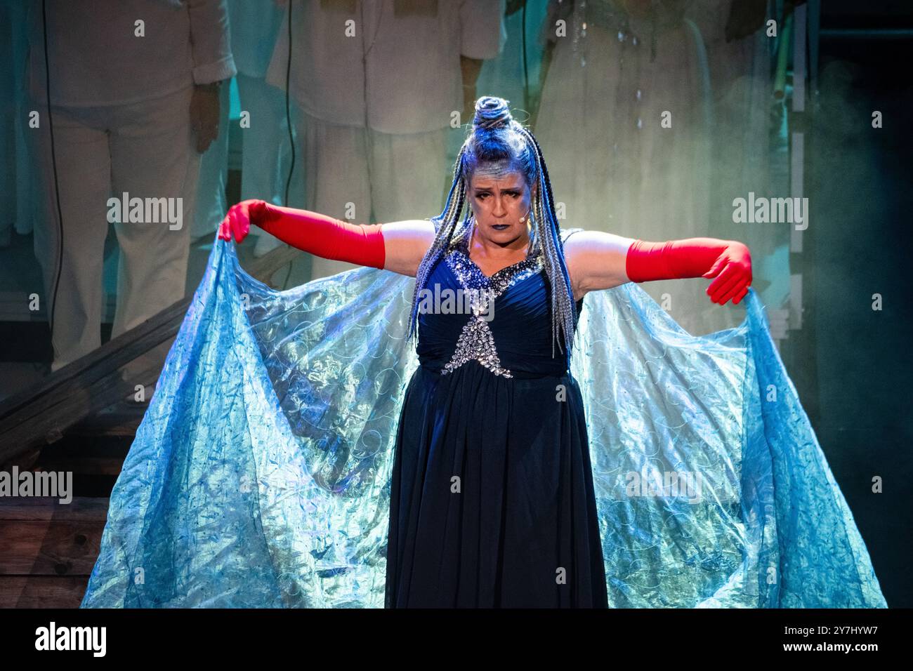 HAVSANDAR, ÅLAND, 2024: Annica Cleo plays Havsfrun Rana (The Mermaid ...