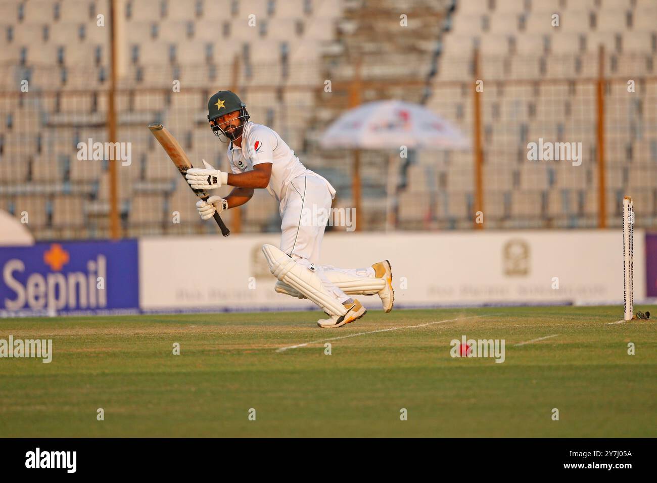 Pakistani batter Abdullah Shafique bats during Bangladesh and Pakistan ...