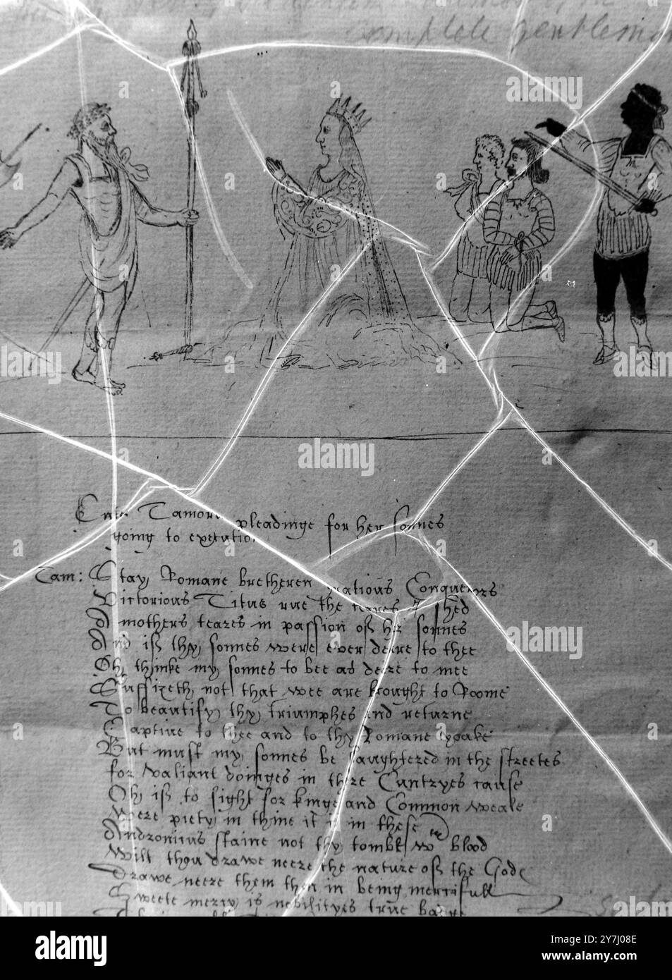 ANCIENT MANUSCRIPT AT NATIONAL PORTRAIT GALLERY IN LONDON ; 25 MARCH ...