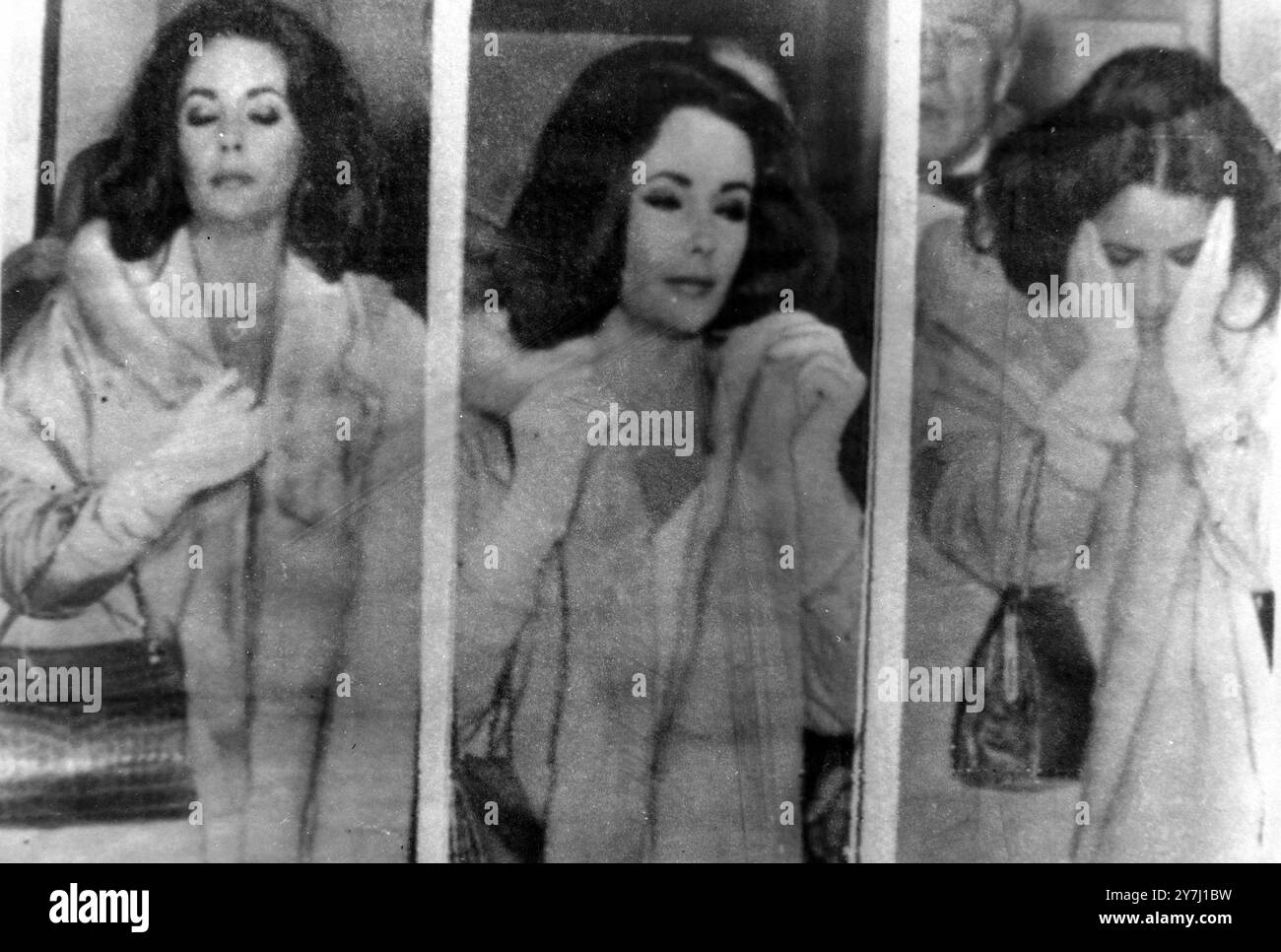 ACTRESS ELIZABETH TAYLOR SOBBING IN BOSTON, US / ; 23 MARCH 1964 Stock ...