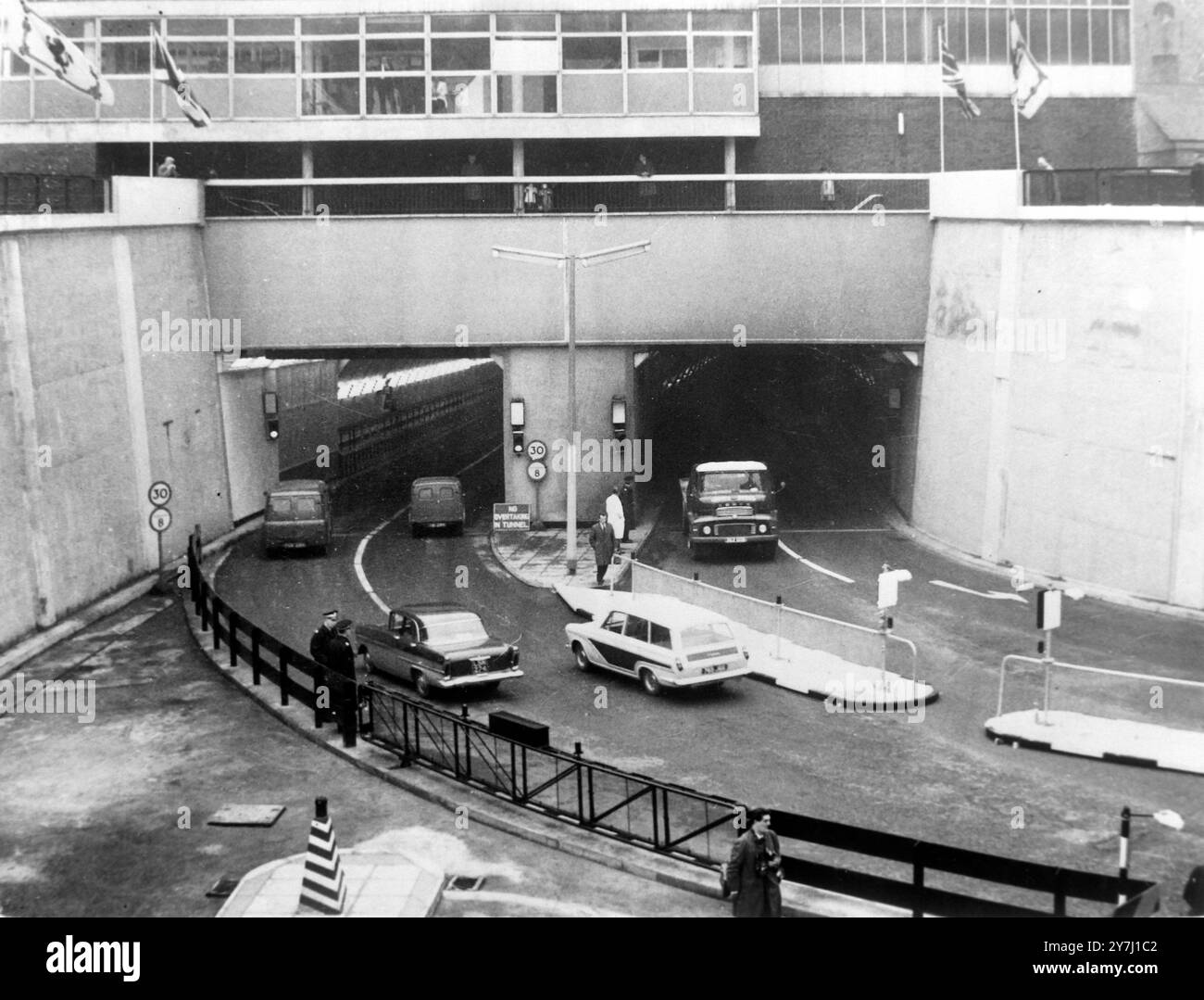 CLYDE TUNNELS TWIN TUNNELS UNDER RIVER EAST TUNNEL OPENING IN GLASGOW ...