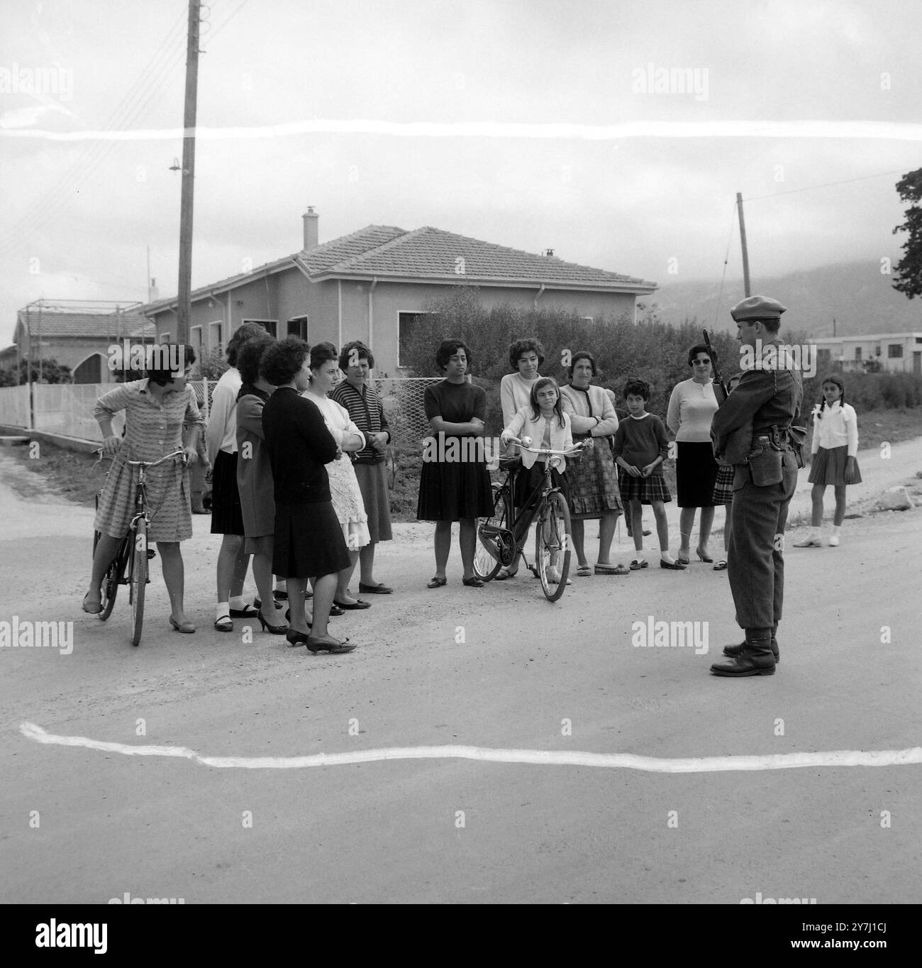 PEACE KEEPER CANADIAN SOLDIER IN KYRENIA, CYPRUS / ; 24 MARCH 1964 ...