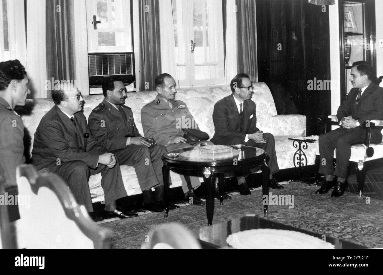 KING HUSSEIN OF JORDAN MEETS WITH ARAB TRUCE CHIEFS IN AMMAN / ; 21 ...