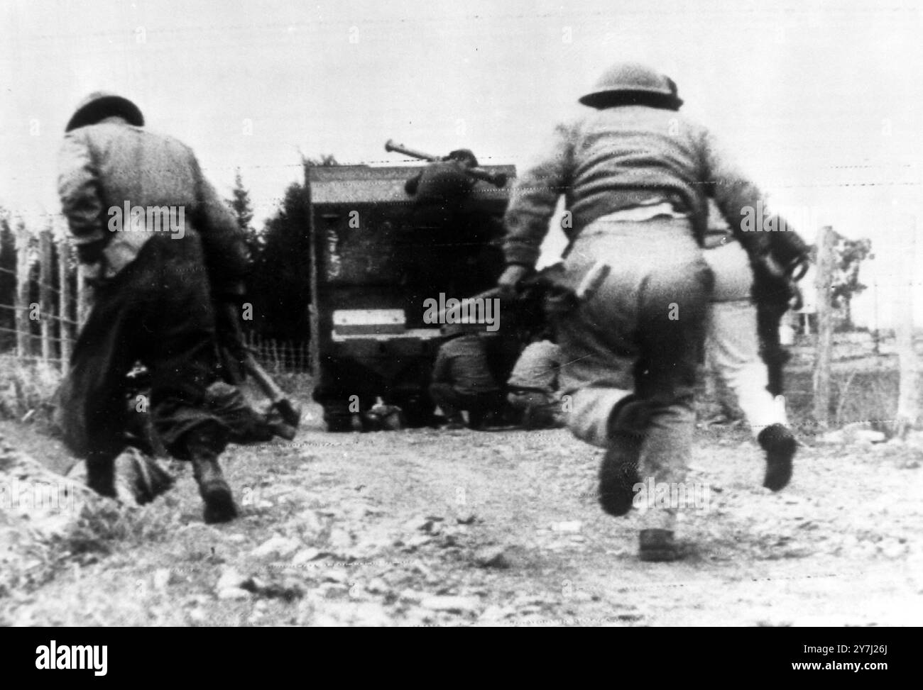 ARMY GREEK CYPRIOT SECURITY FORCES ADVANCE IN KAZIVERA, CYPRUS ; 19 ...