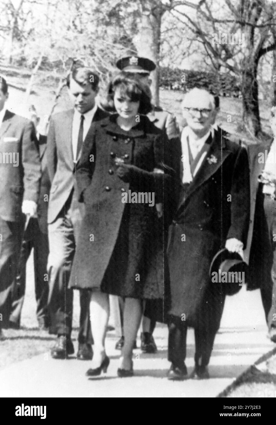 THOMAS KIERNAN IRISH AMBASADOR WITH JACQUELINE KENNEDY AT JOHN F ...