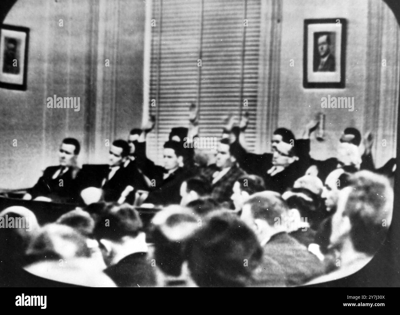 LAW & ORDER JURY RAISE HANDS SIGNIFY DEATH ELECTRIC CHAIR - JACK RUBY ...