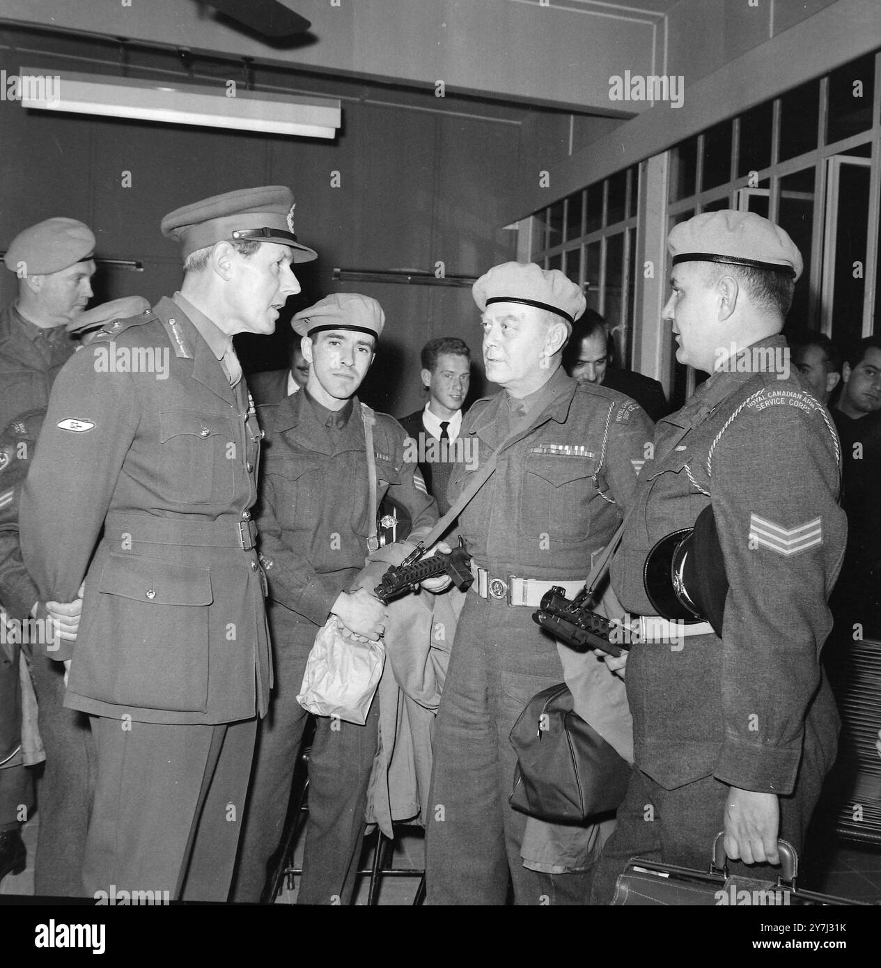 ARMY CANADIAN TROOPS ARRIVE AT THE AIRPORT IN NICOSIA, CYPRUS ; 15 ...