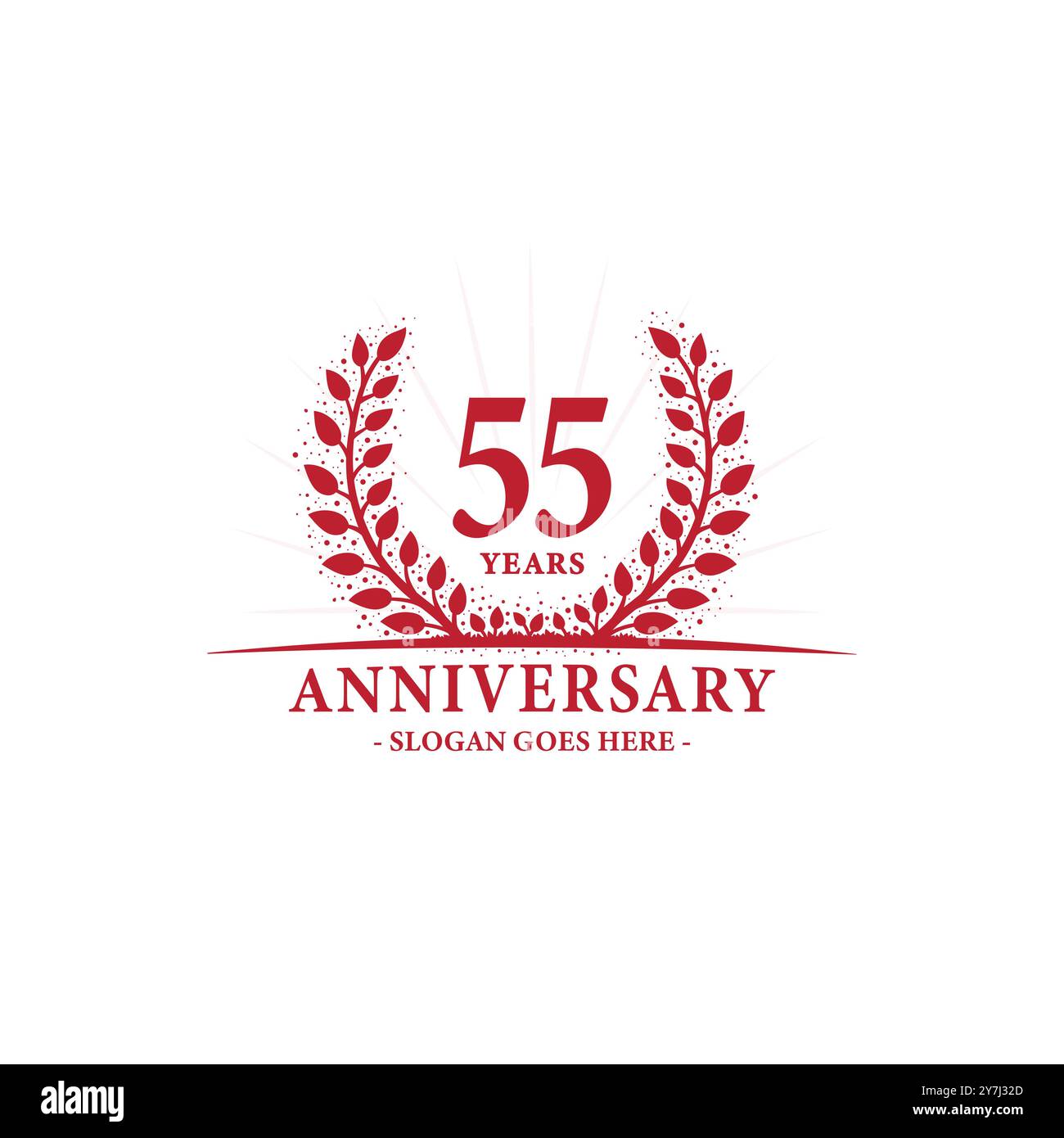 55 years celebrating anniversary logo. 55th years anniversary design ...