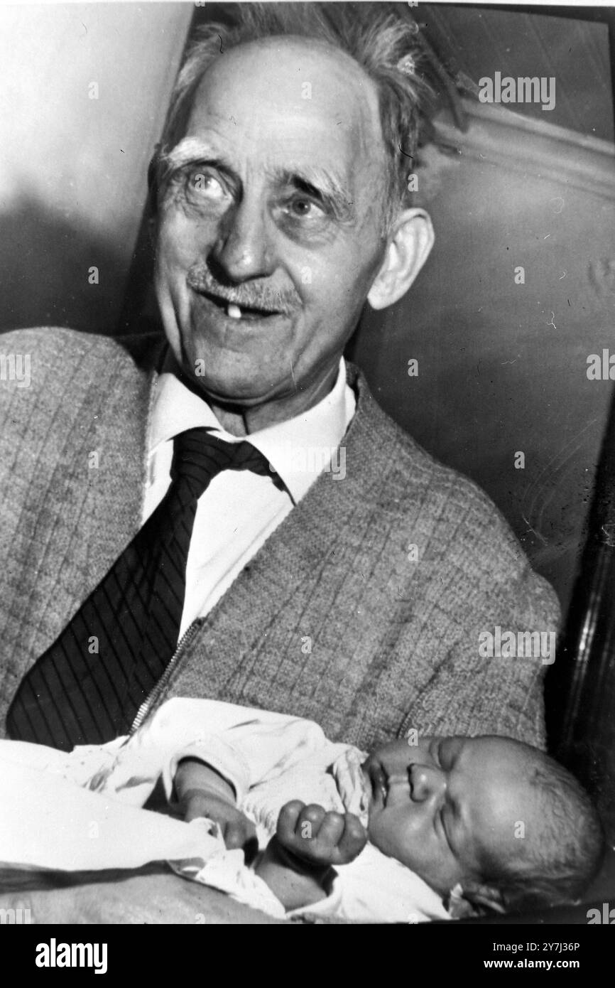 EMIL BLIXT AGED 82 OLDEST FATHER IN SWEDEN/ ; 13 MARCH 1964 Stock Photo ...