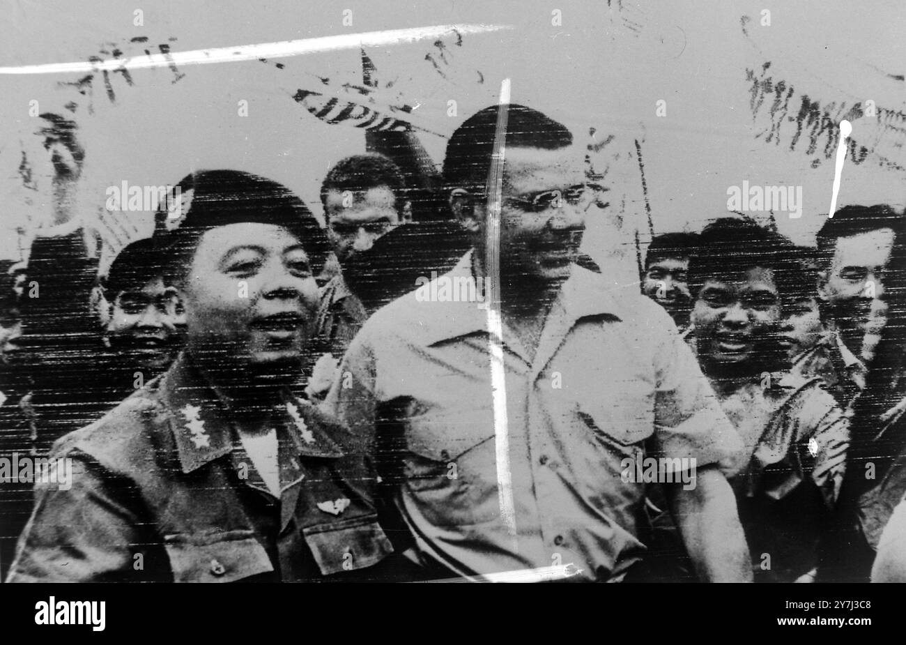 GENERAL KHANH WITH MCNAMARA US DEFENCE SECRETARY IN SAIGON / ; 12 MARCH ...