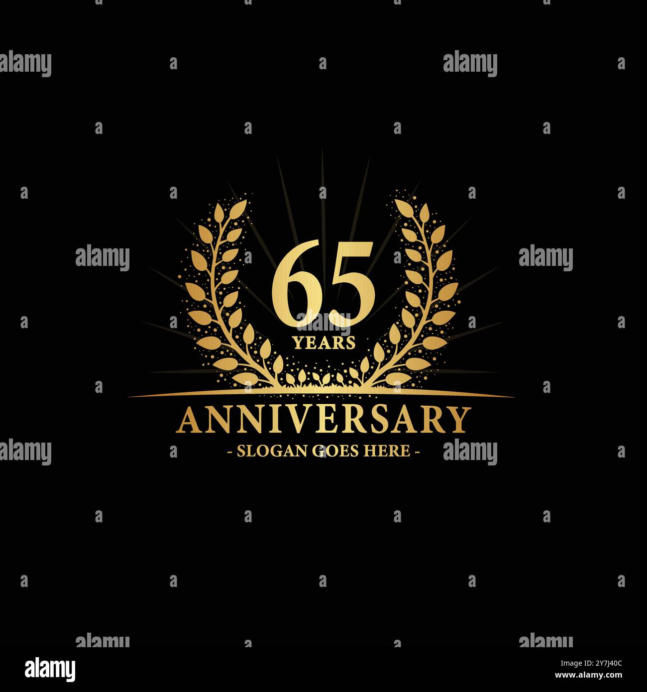 65 years celebrating anniversary logo. 65th years anniversary design ...